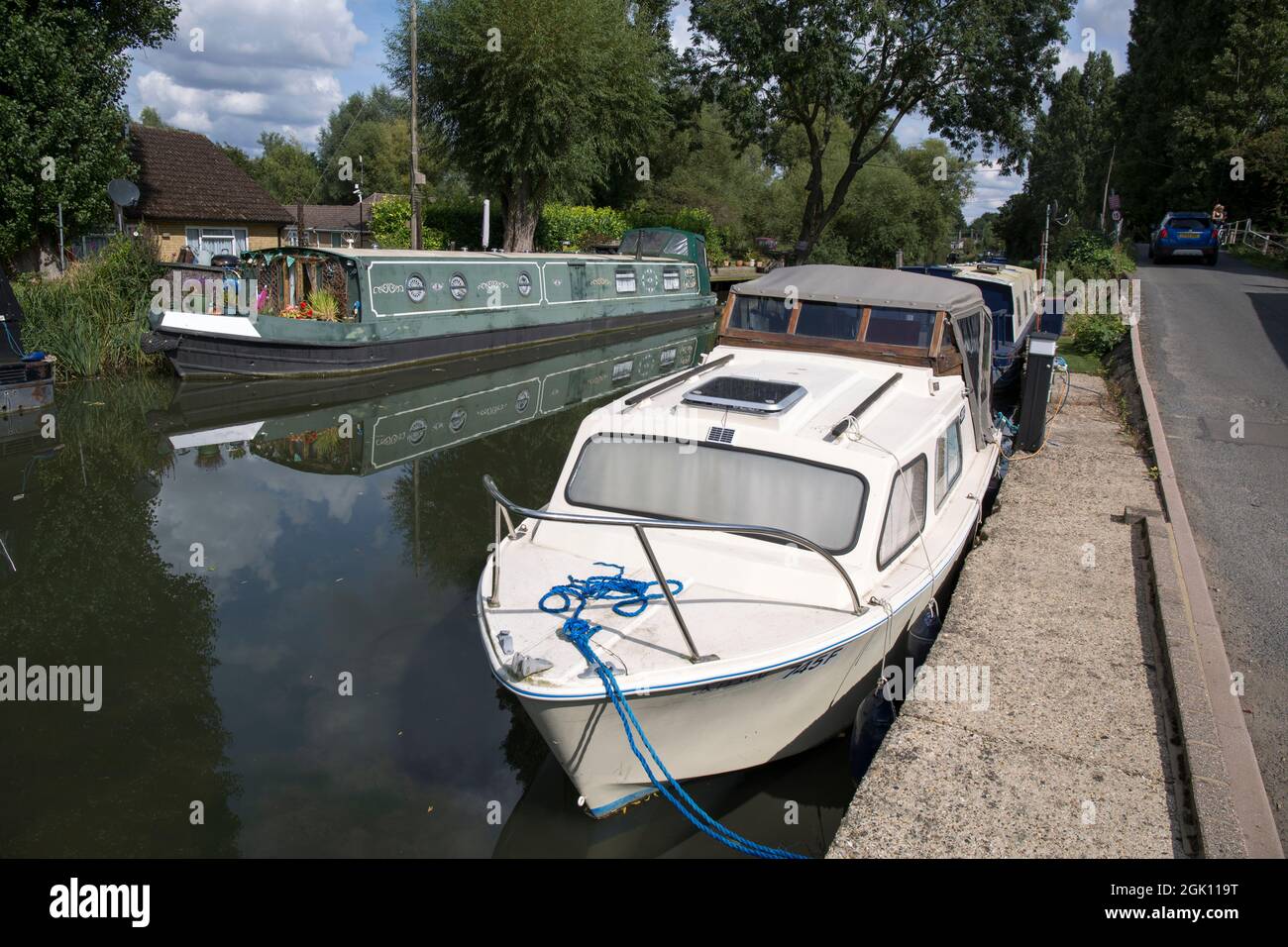 Boats Moored River Stort Roydon Essex Stock Photo - Alamy