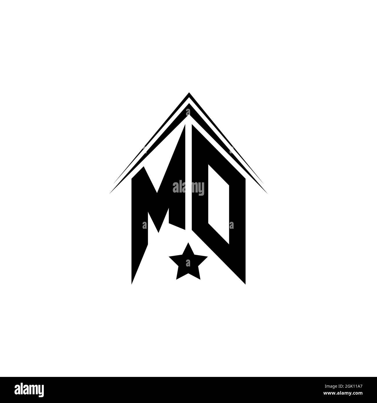 Initial MO, MD logo design with Shape style, Logo business branding ...