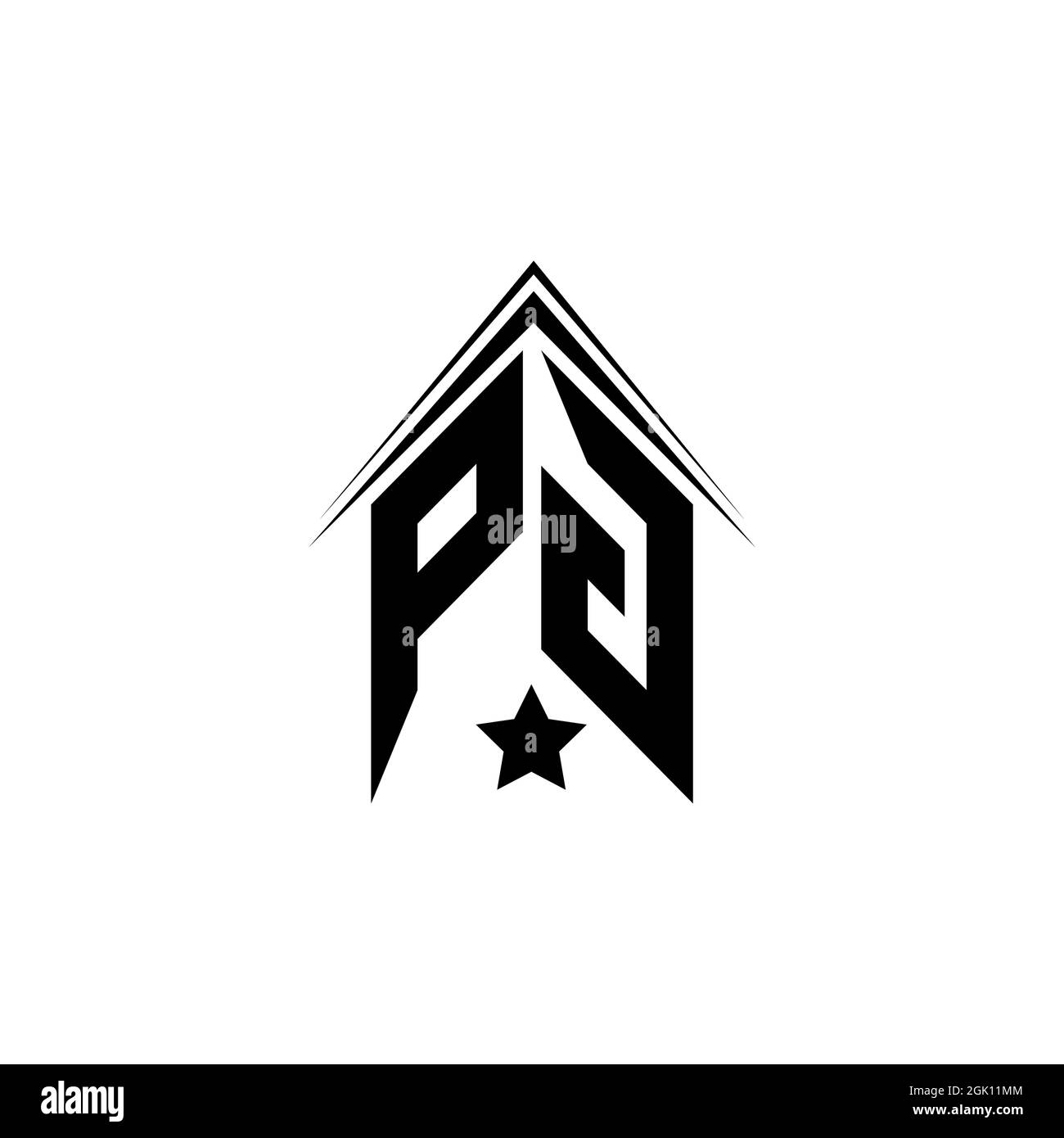 Initial PG logo design with Shape style, Logo business branding Stock ...