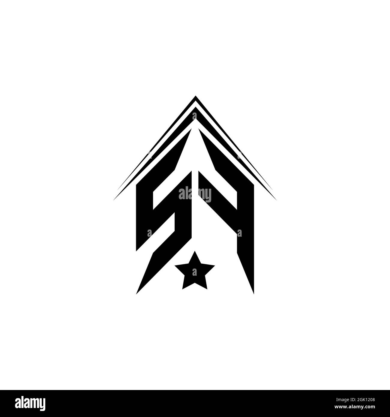 Initial SF logo design with Shape style, Logo business branding Stock ...