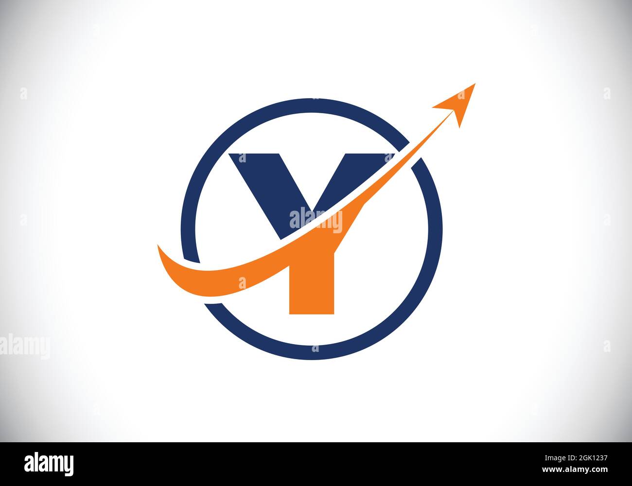 Initial Y monogram alphabet symbol design incorporated with the arrow ...