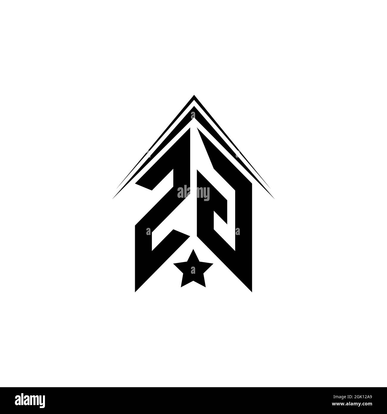 Initial ZG logo design with Shape style, Logo business branding Stock ...