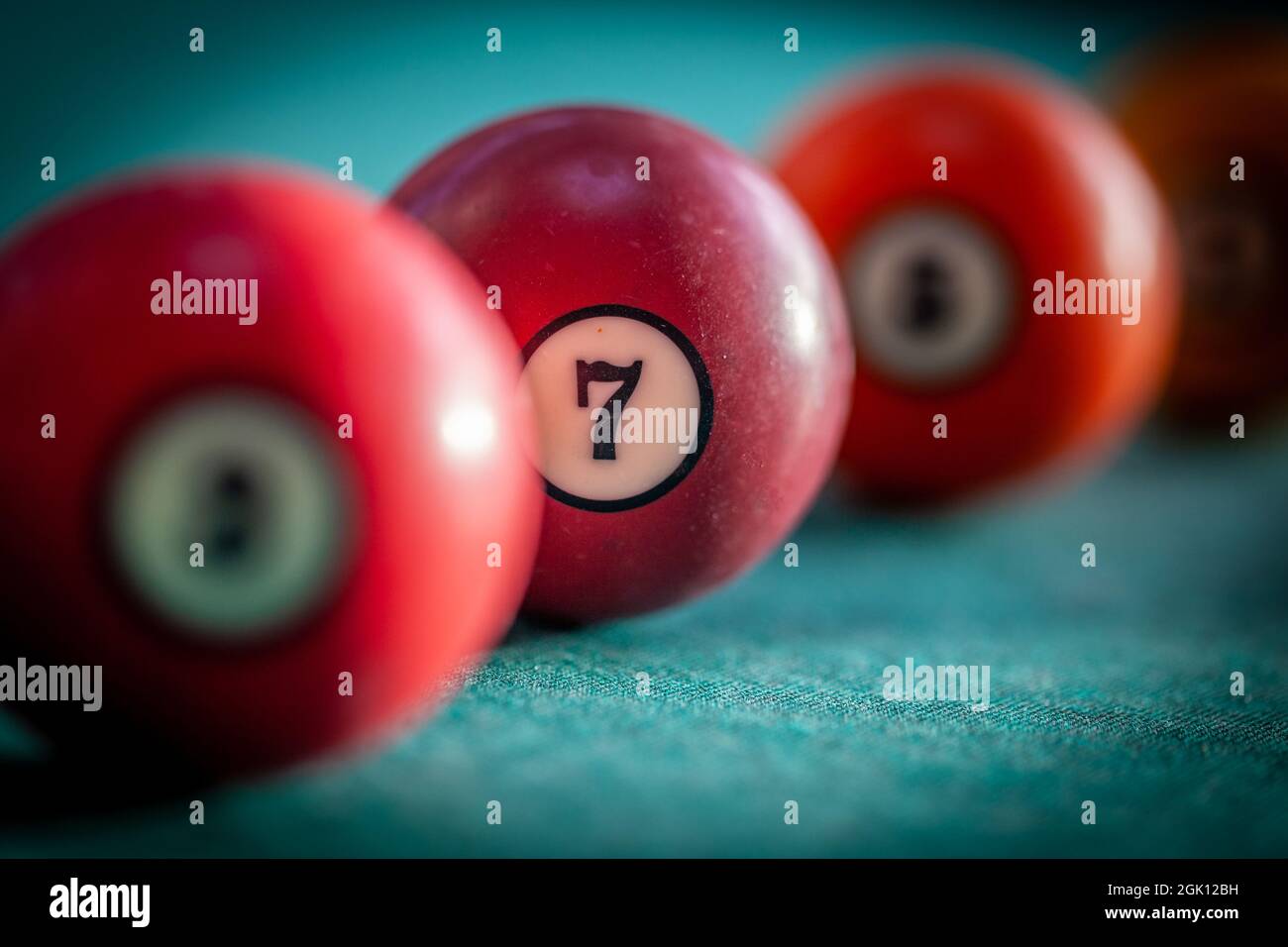 A close up of table game balls Stock Photo - Alamy