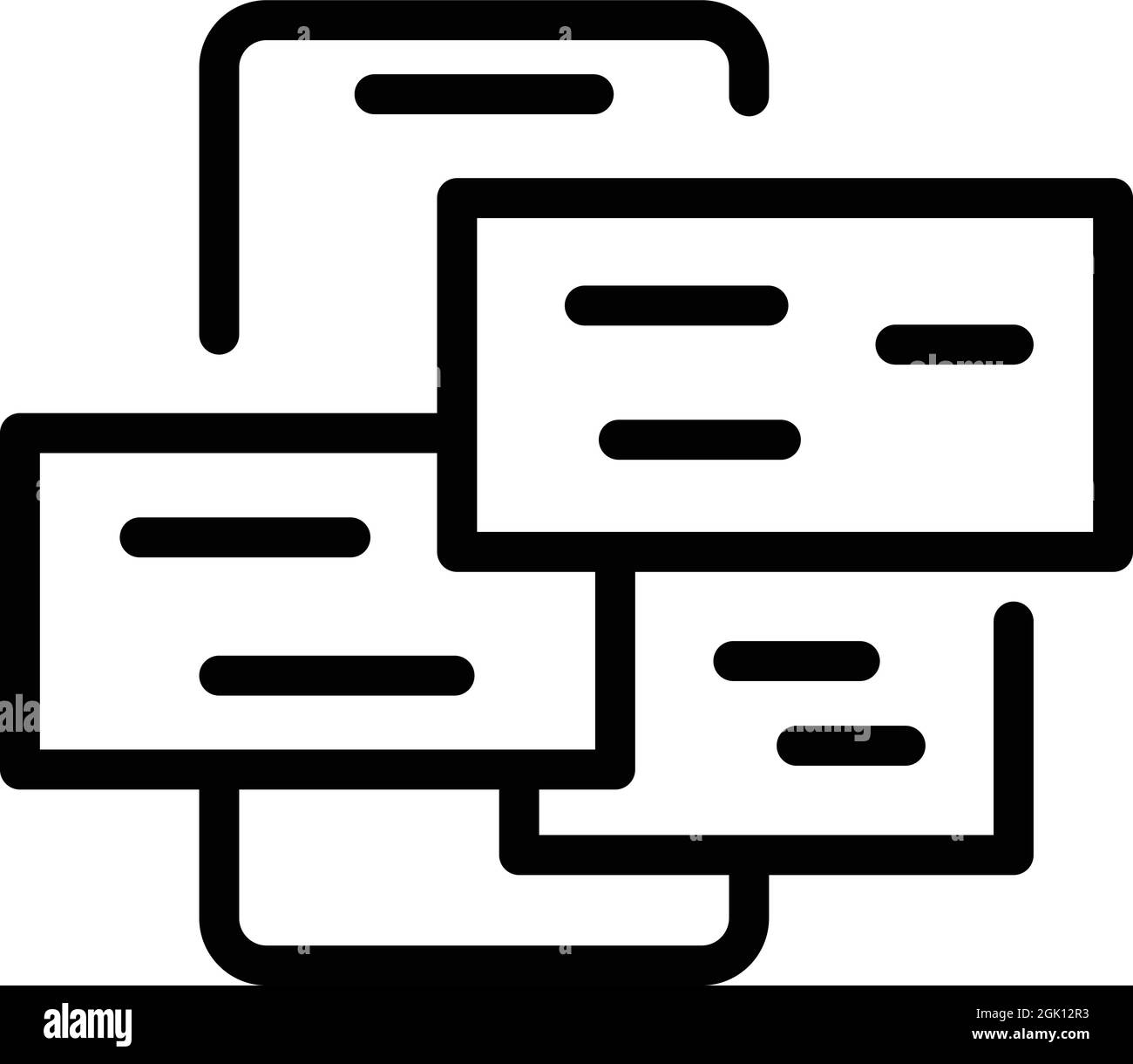 Phone sms icon outline vector. Text conversation. Smartphone message ...