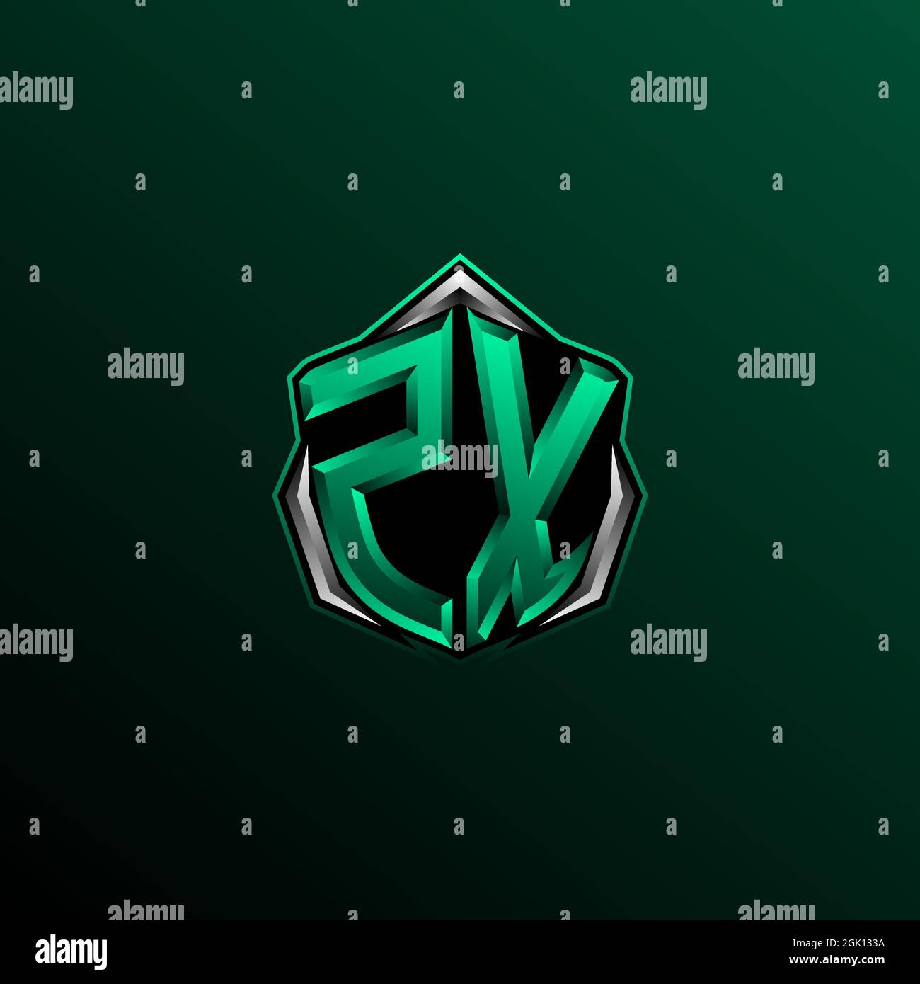 Initial ZX logo design, Initial ZX logo design with Shield style, Logo for game, esport ...