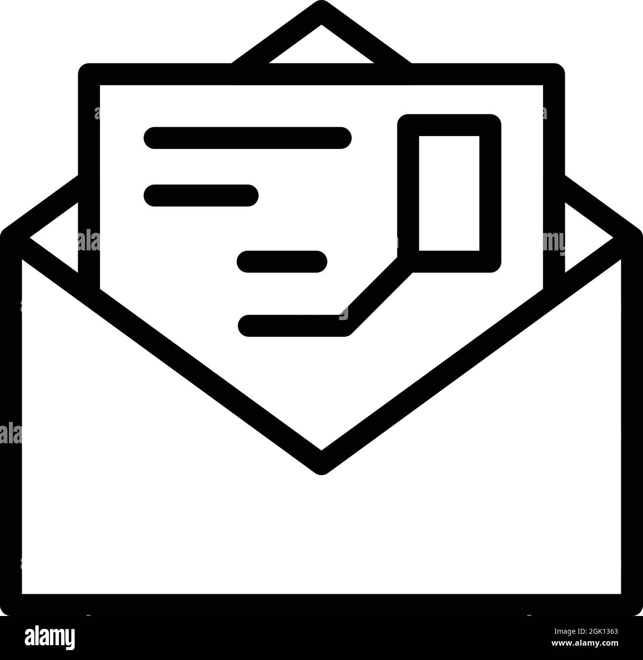 Mail icon outline vector. Email letter. Message contact Stock Vector ...
