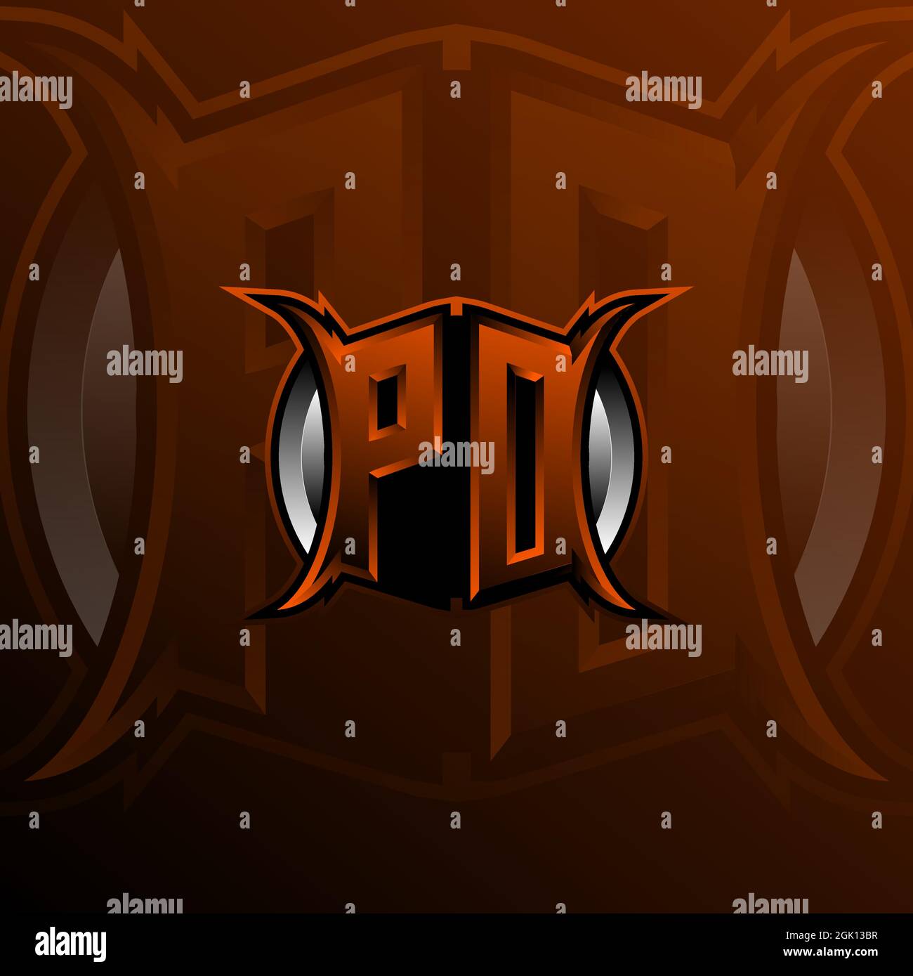 PD Logo Letter Design in Orange Color, Logo for game, esport, initial ...