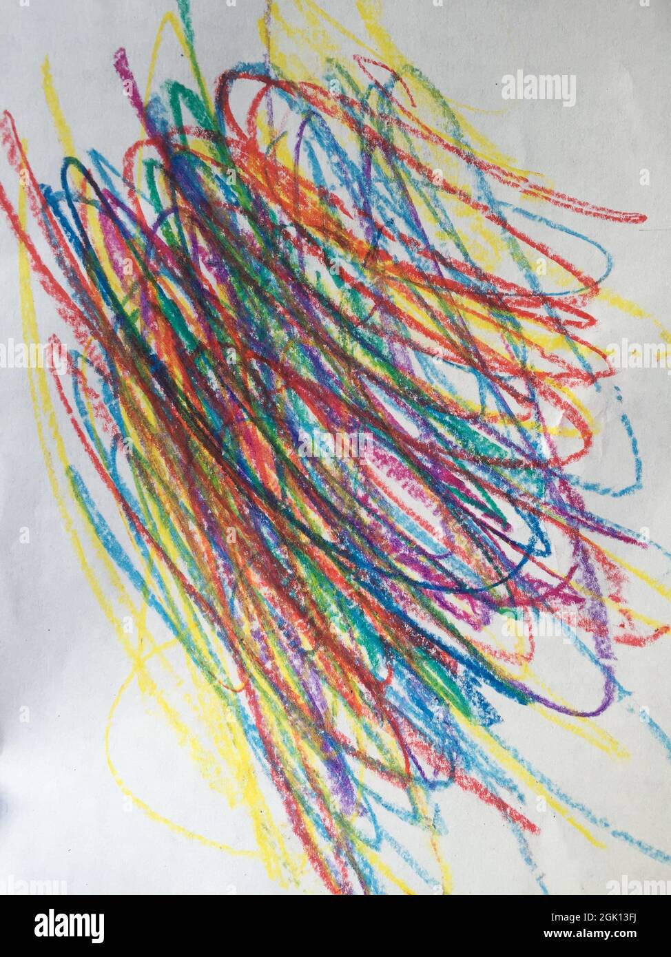 Abstract background. Drawing made with crayons by a baby Stock Photo ...