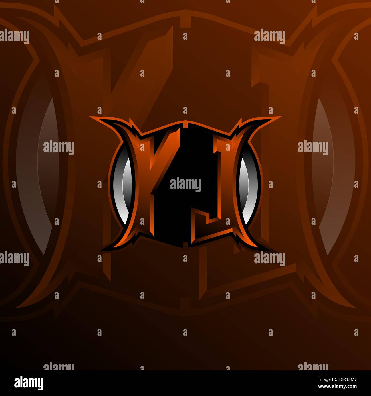 YJ Logo Letter Design in Orange Color, Logo for game, esport, initial ...