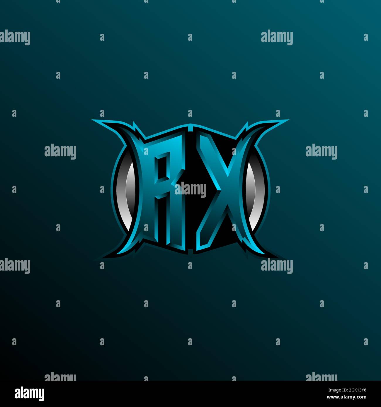 Initial RX logo design, Initial RX logo design with Circle style, Logo ...