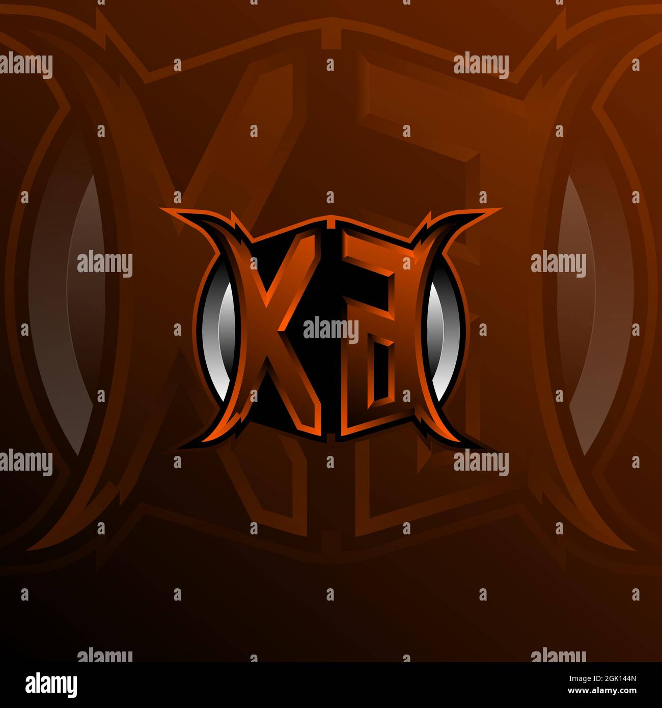 XG Logo Letter Design in Orange Color, Logo for game, esport, initial ...