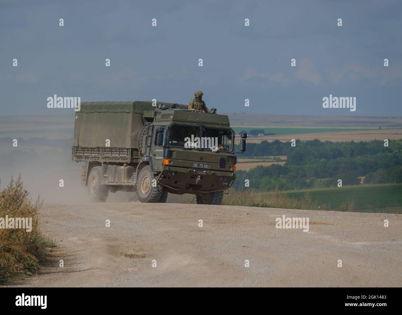 British army MAN SV 4x4 army lorry logistics vehicle truck with soldier ...
