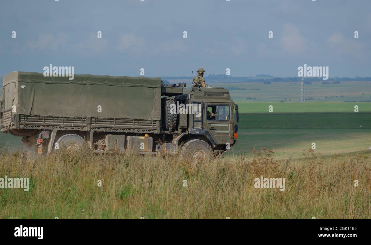 British army MAN SV 4x4 army lorry logistics vehicle truck with soldier ...