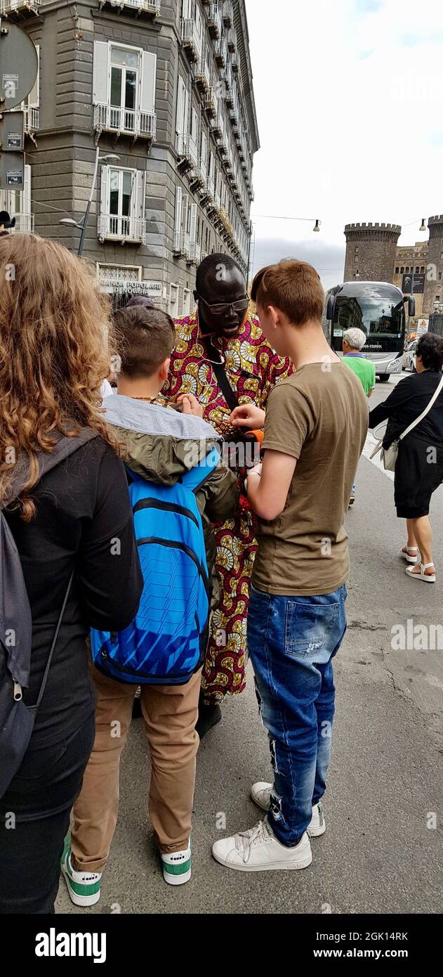 Meetings on the Neapolitan streets Stock Photo - Alamy