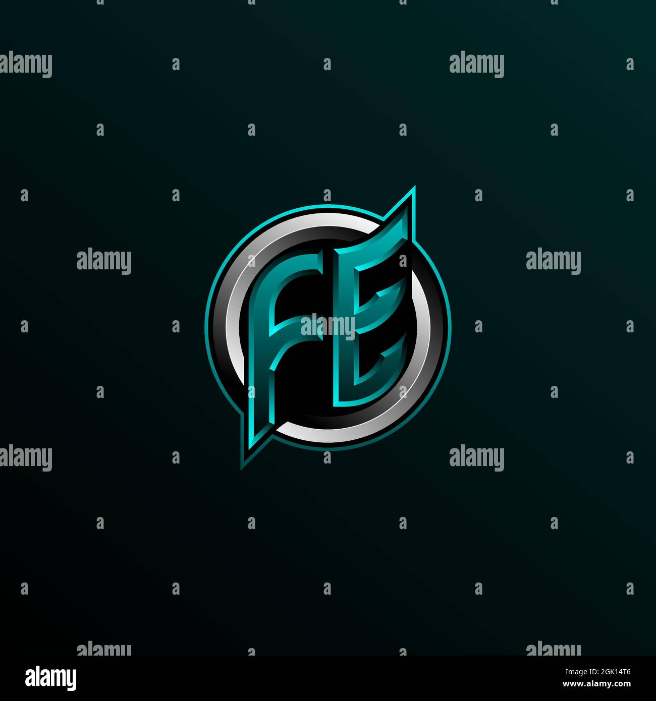 Initial FE logo design, Initial FE logo design with Circle style, Logo ...