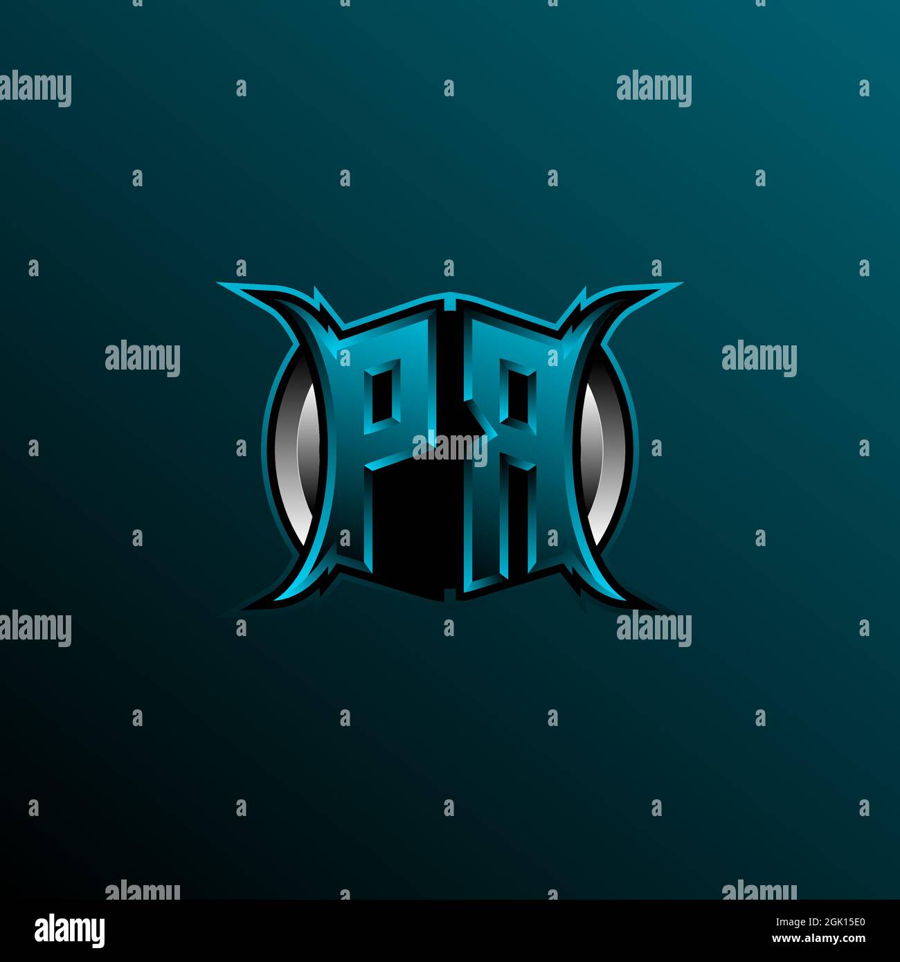 Initial PR logo design, Initial PR logo design with Circle style, Logo ...