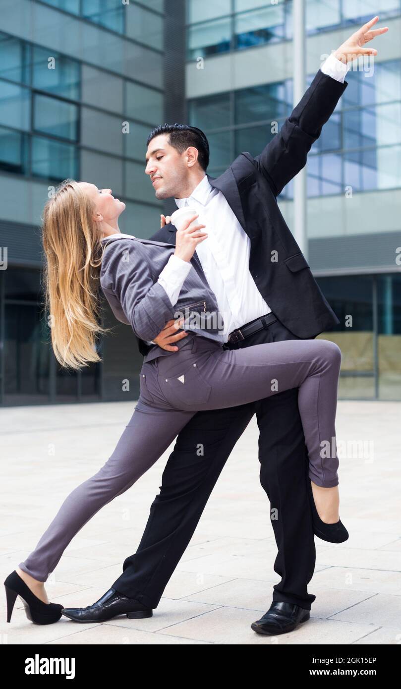 Business man dancing outdoor hi-res stock photography and images - Alamy
