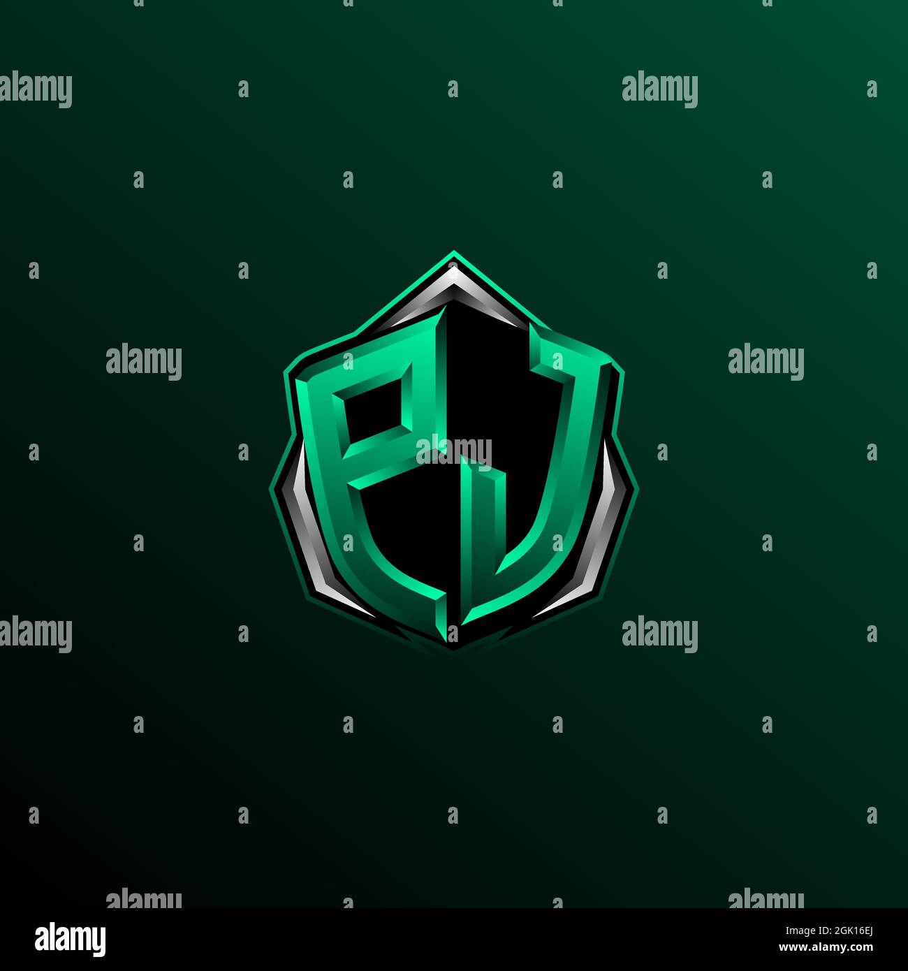 Initial PJ logo design, Initial PJ logo design with Shield style, Logo ...