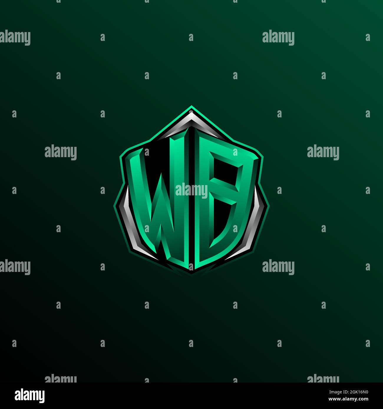 Initial WB logo design, Initial WB logo design with Shield style, Logo ...