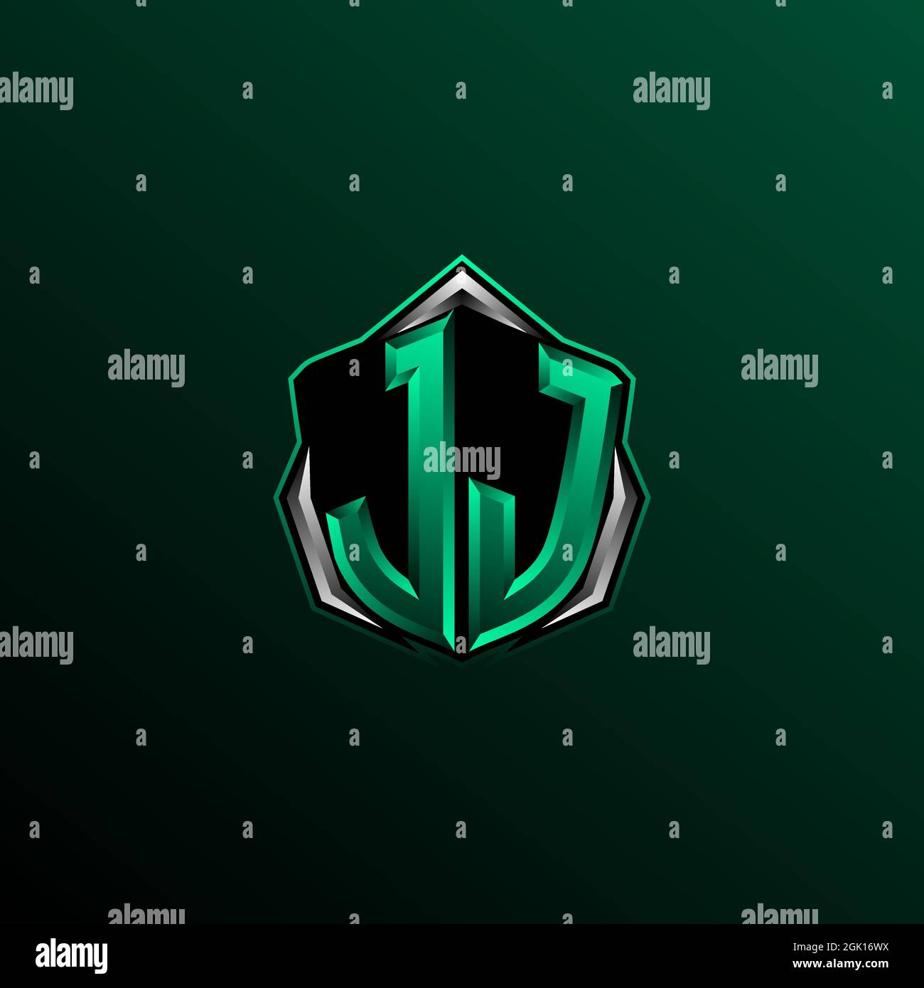 Initial JJ logo design, Initial JJ logo design with Shield style, Logo ...