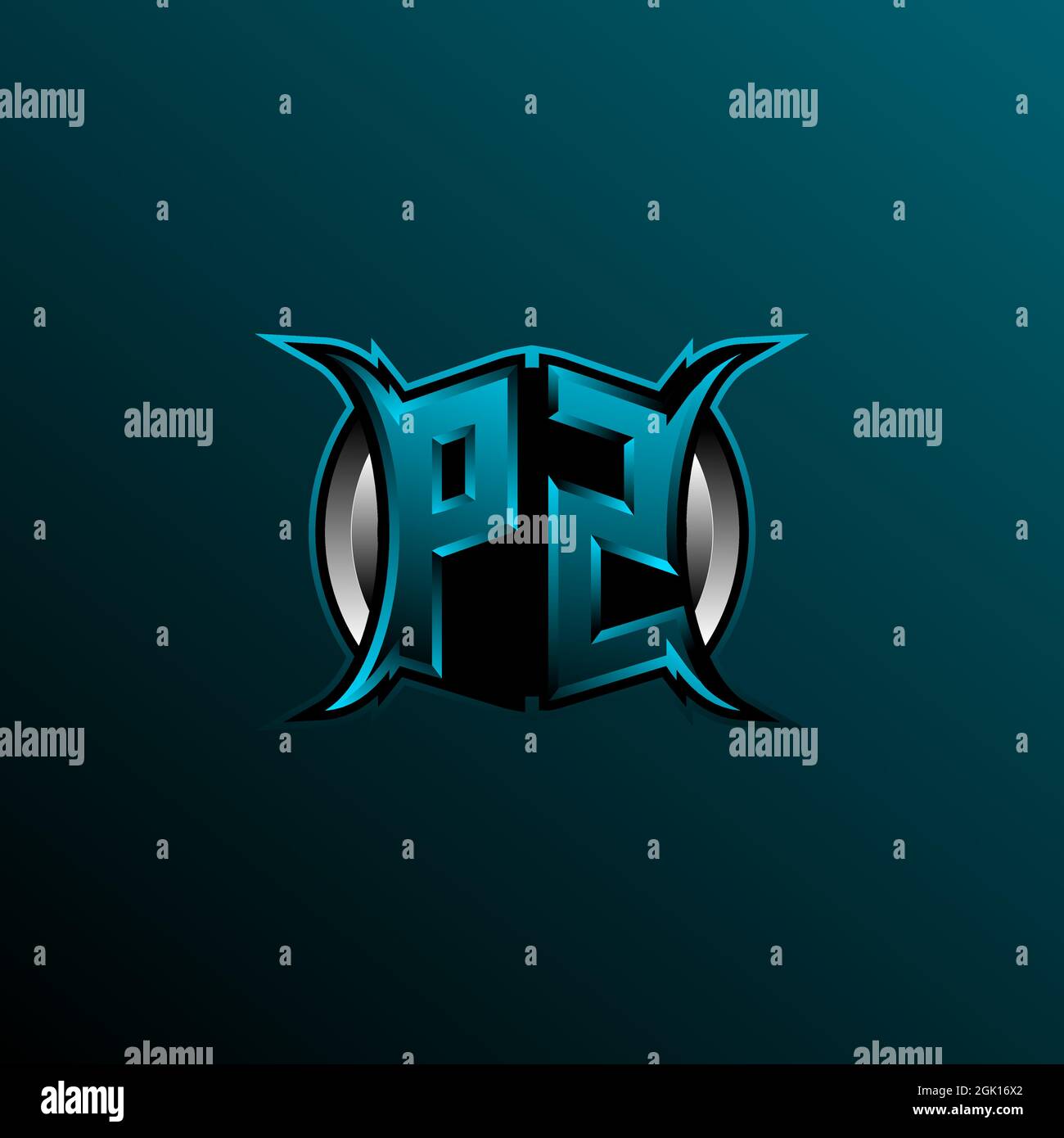 Pz gaming letters Stock Vector Images - Alamy