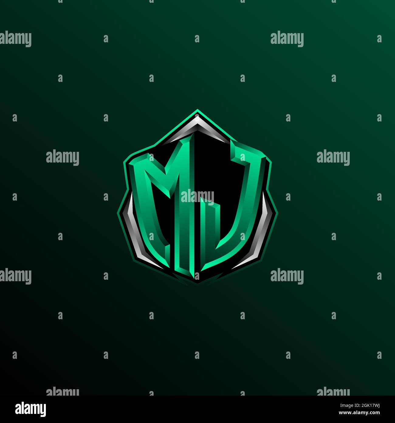 Initial MJ logo design, Initial MJ logo design with Shield style, Logo ...