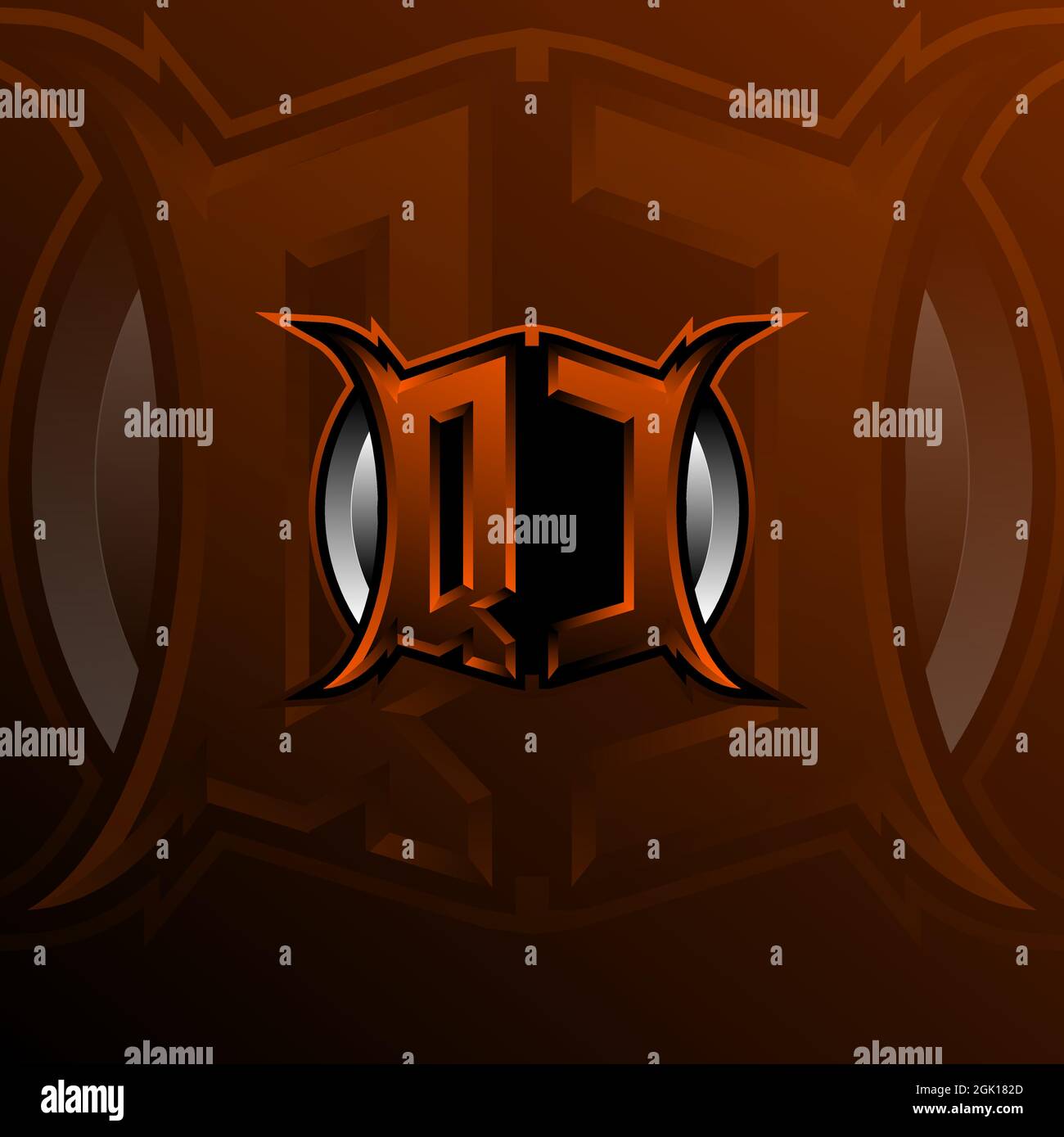 QC Logo Letter Design in Orange Color, Logo for game, esport, initial ...