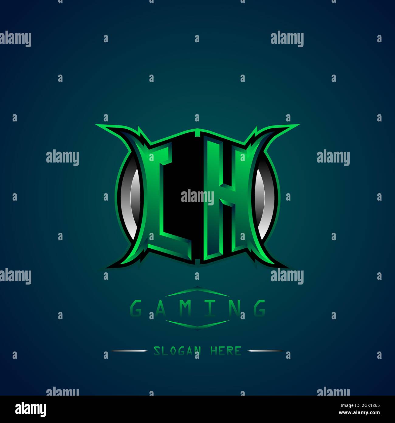 Lh gaming letters Stock Vector Images - Alamy