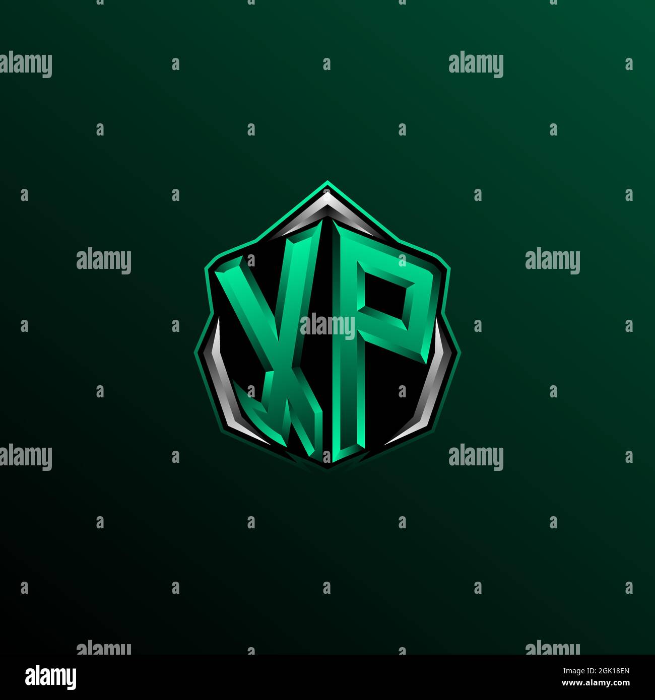 Initial XP logo design, Initial XP logo design with Shield style, Logo ...