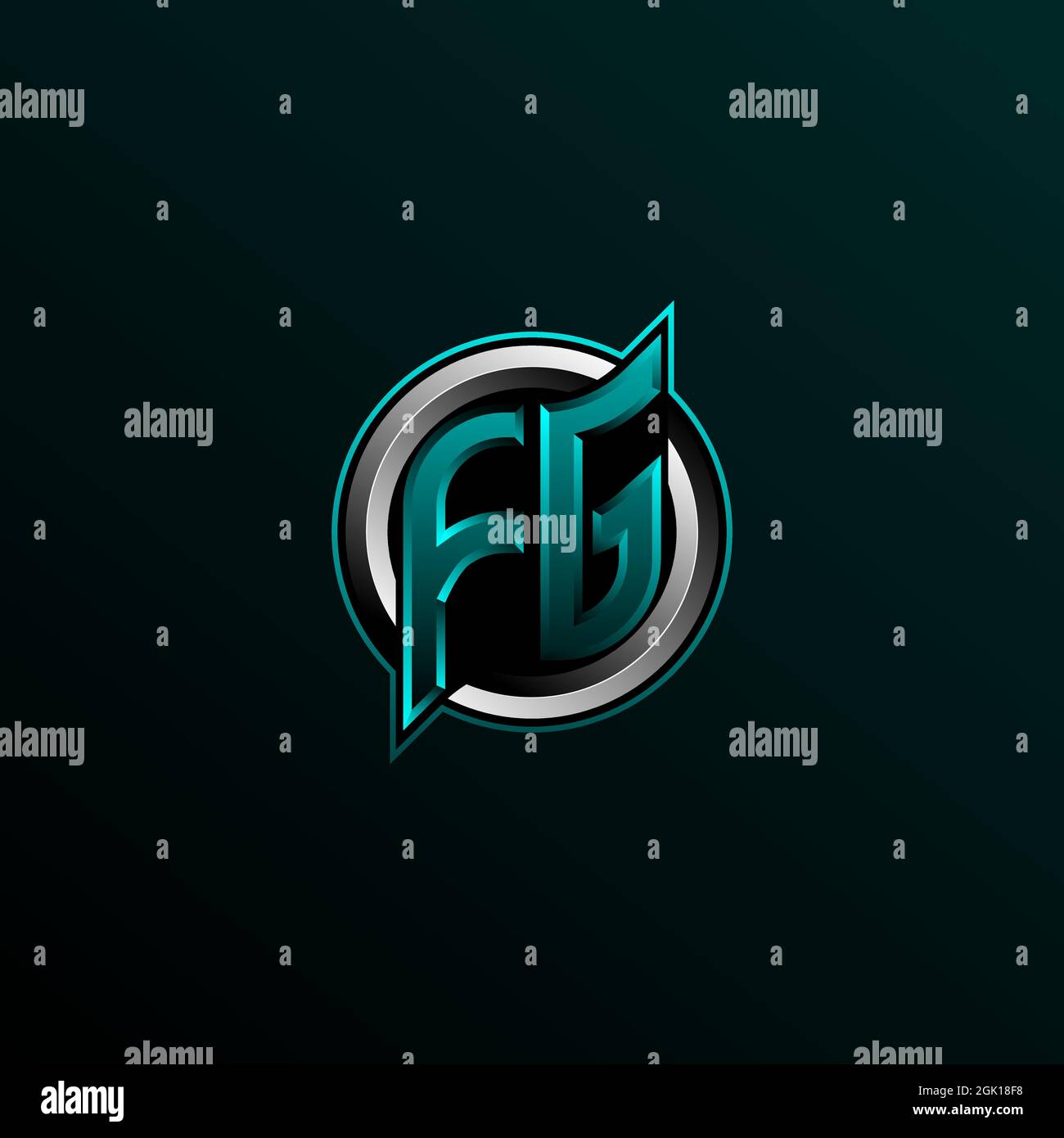 Initial FG logo design, Initial FG logo design with Circle style, Logo ...