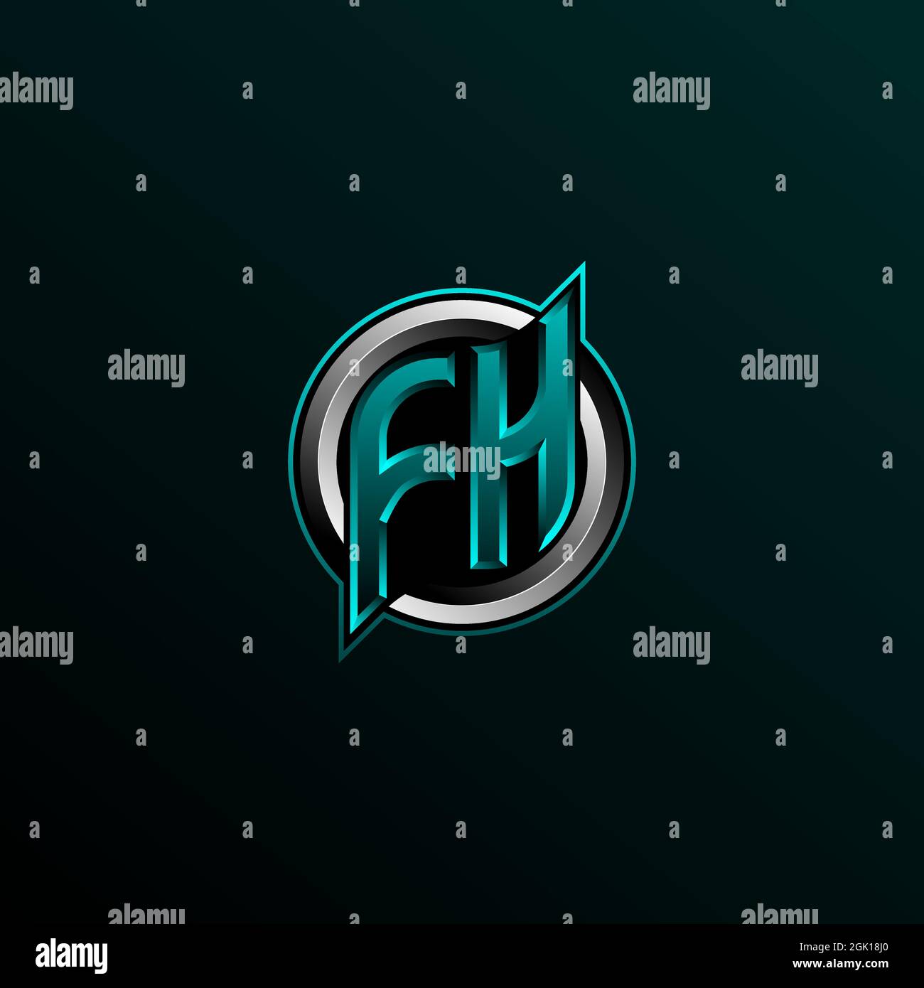 Initial FH logo design, Initial FH logo design with Circle style, Logo ...