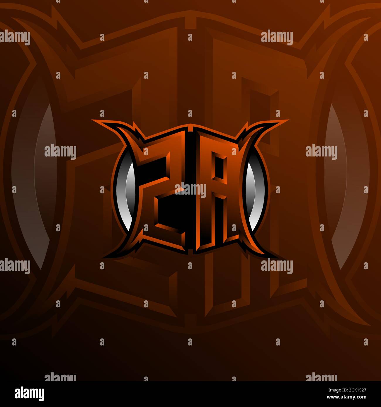 ZA Logo Letter Design in Orange Color, Logo for game, esport, initial ...