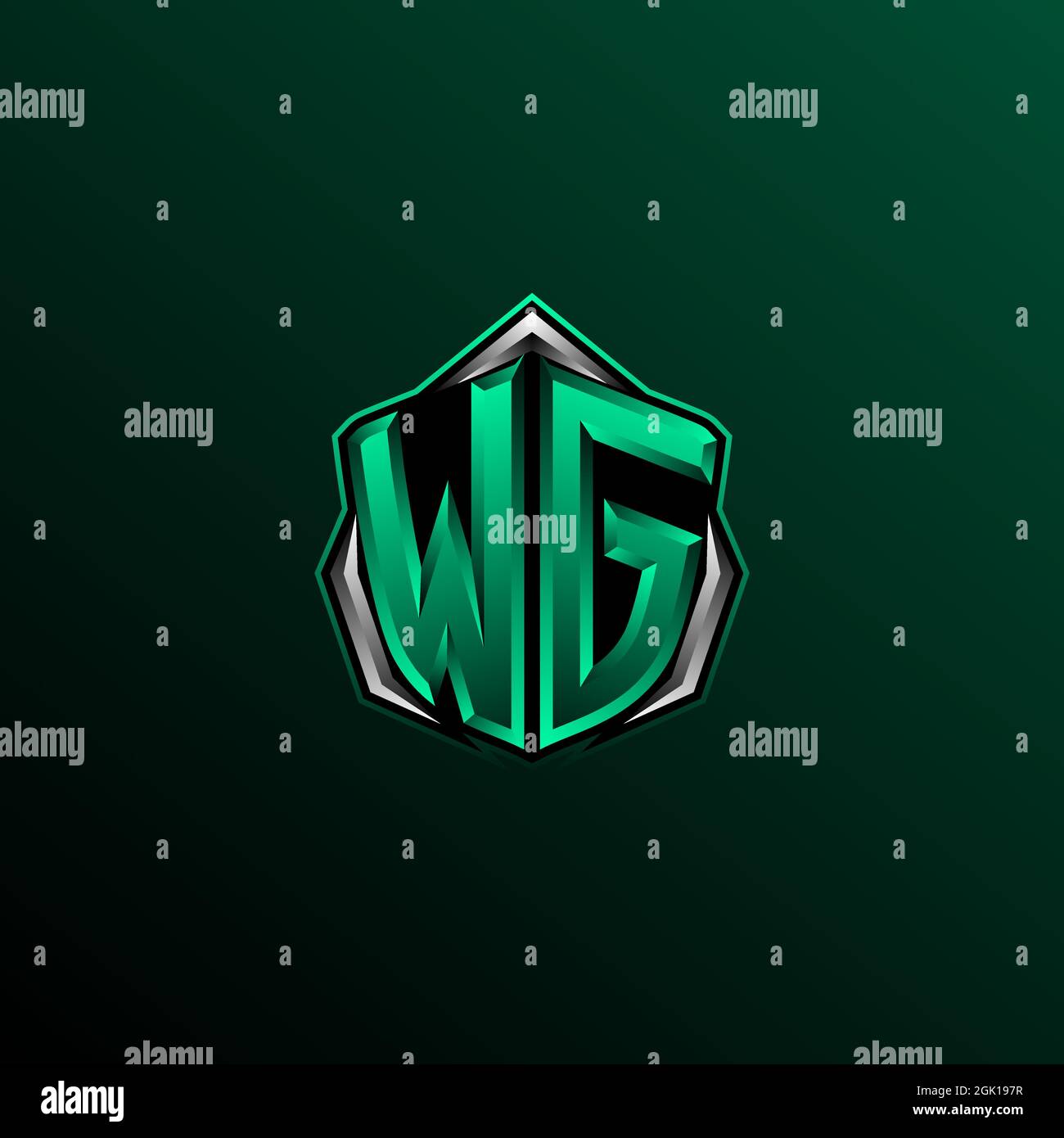Initial WG logo design, Initial WG logo design with Shield style, Logo ...