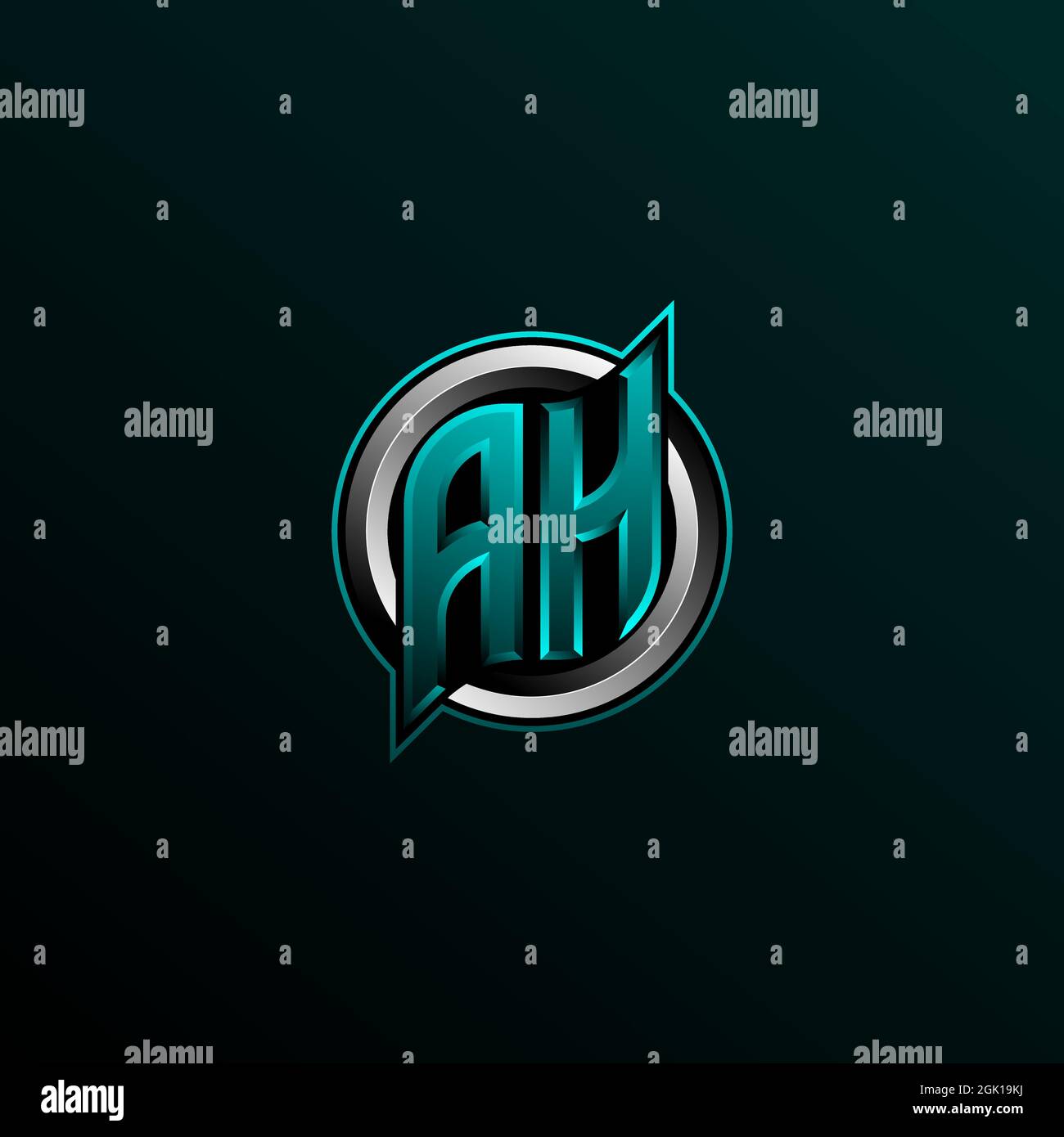 Initial AH logo design, Initial AH logo design with Circle style, Logo ...