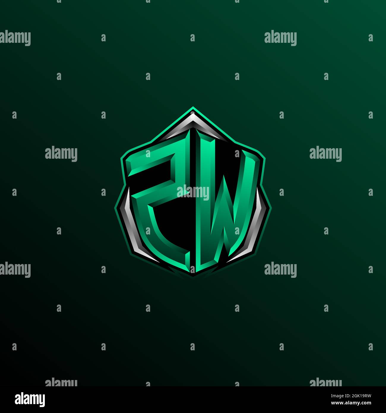 Initial ZW logo design, Initial ZW logo design with Shield style, Logo ...