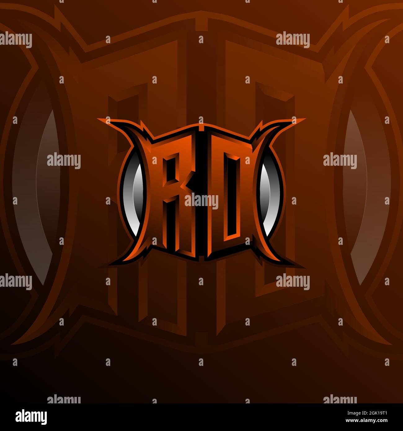 RD, RO Logo Letter Design in Orange Color, Logo for game, esport ...