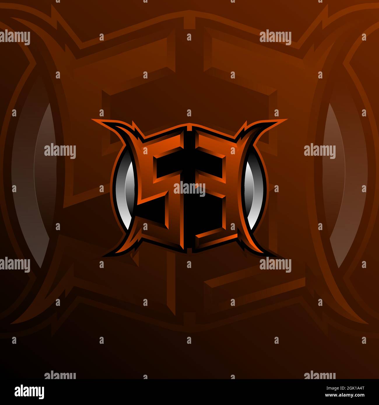 SE Logo Letter Design in Orange Color, Logo for game, esport, initial ...