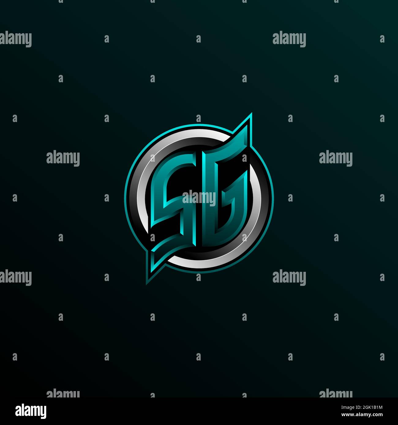 Initial SG logo design, Initial SG logo design with Circle style, Logo for game, esport ...