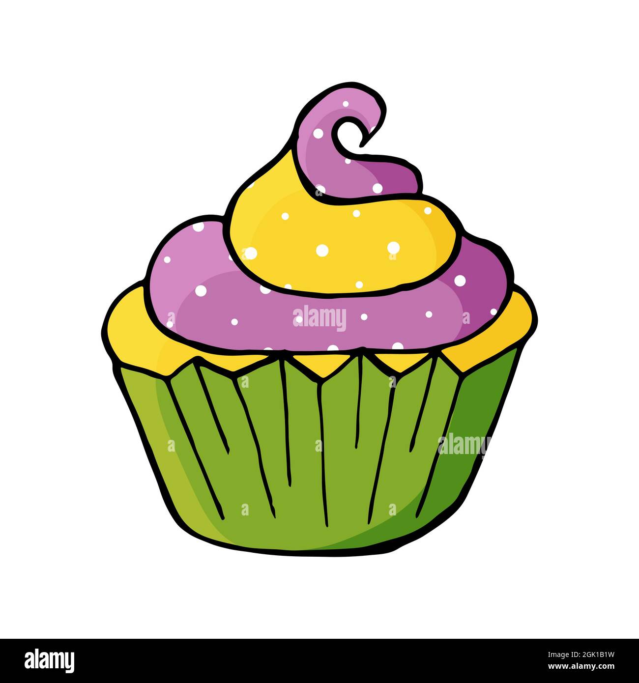 Vector illustration for your design. Bright icon of cupcake, muffin in ...