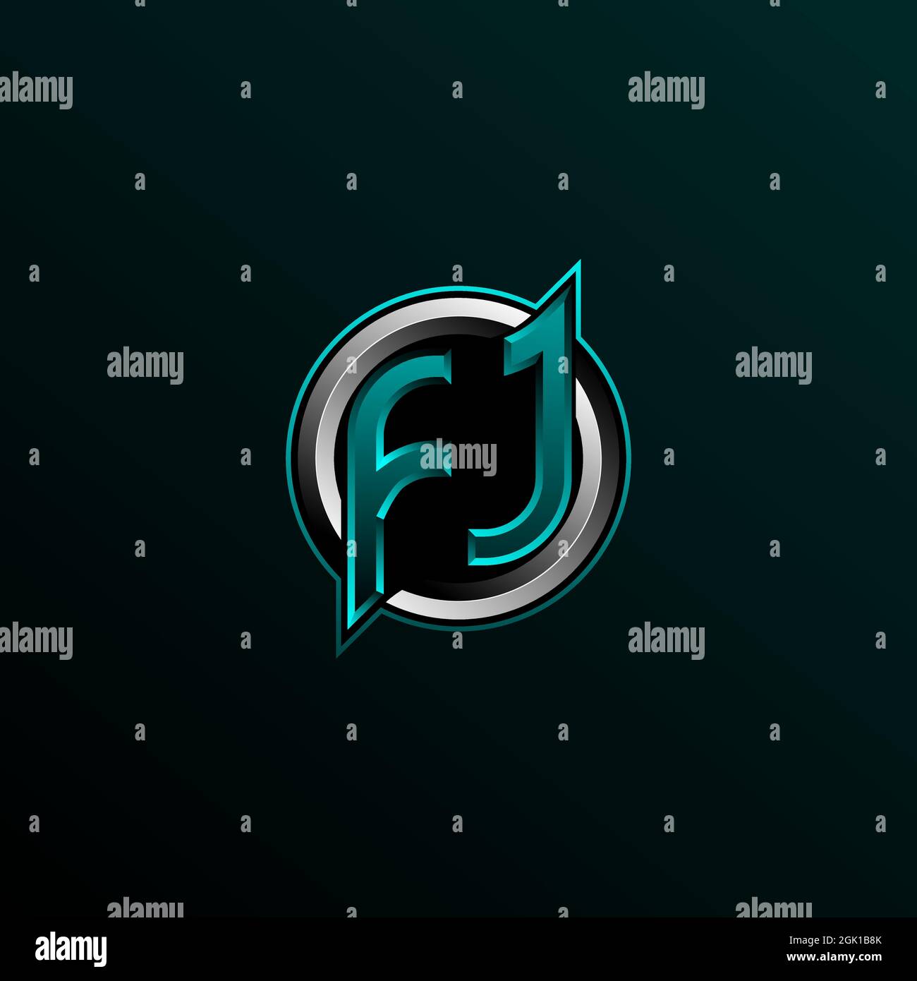 Initial FJ logo design, Initial FJ logo design with Circle style, Logo ...