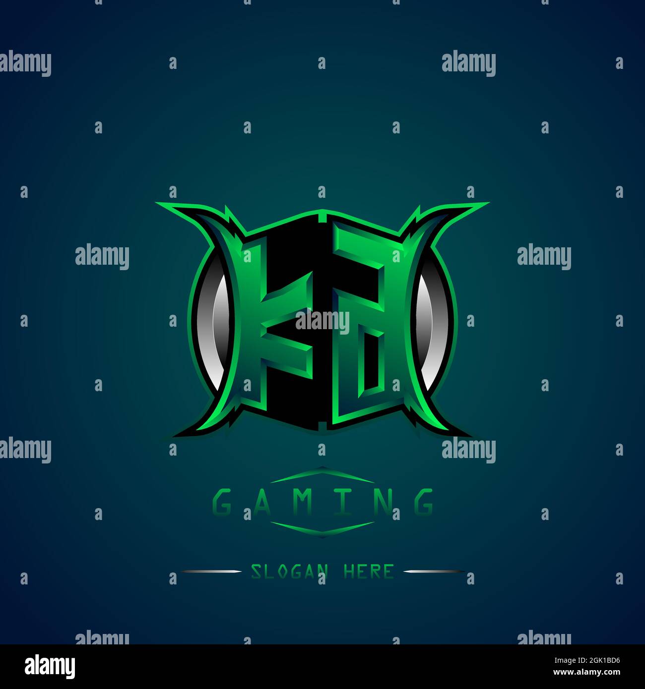 KG Initial Logo Design Cool style, Logo for game, esport, initial ...