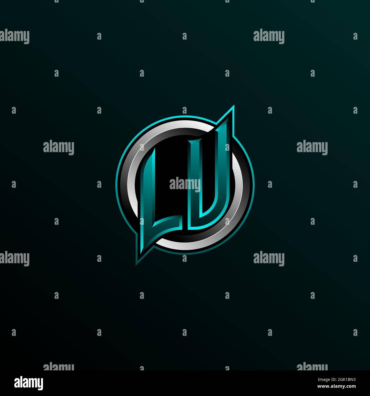 Initial LU logo design, Initial LV logo design with Circle style, Logo ...