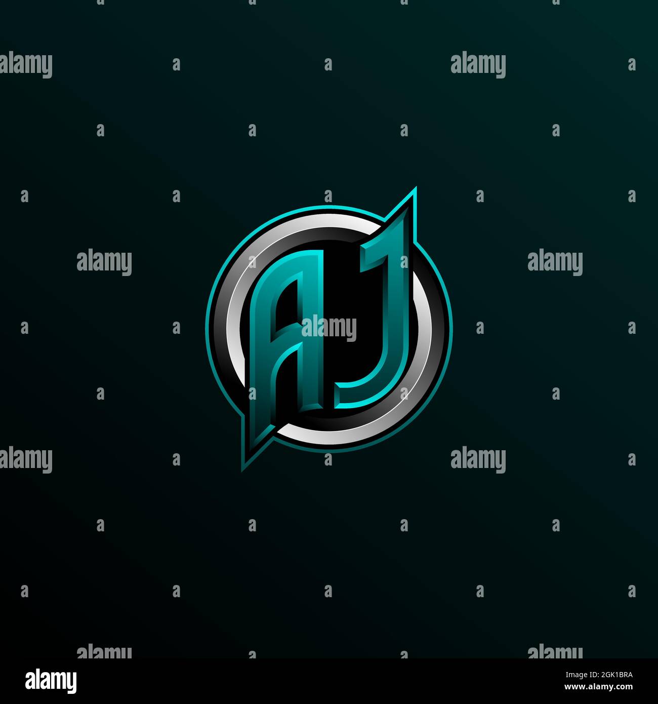 Initial AJ logo design, Initial AJ logo design with Circle style, Logo ...