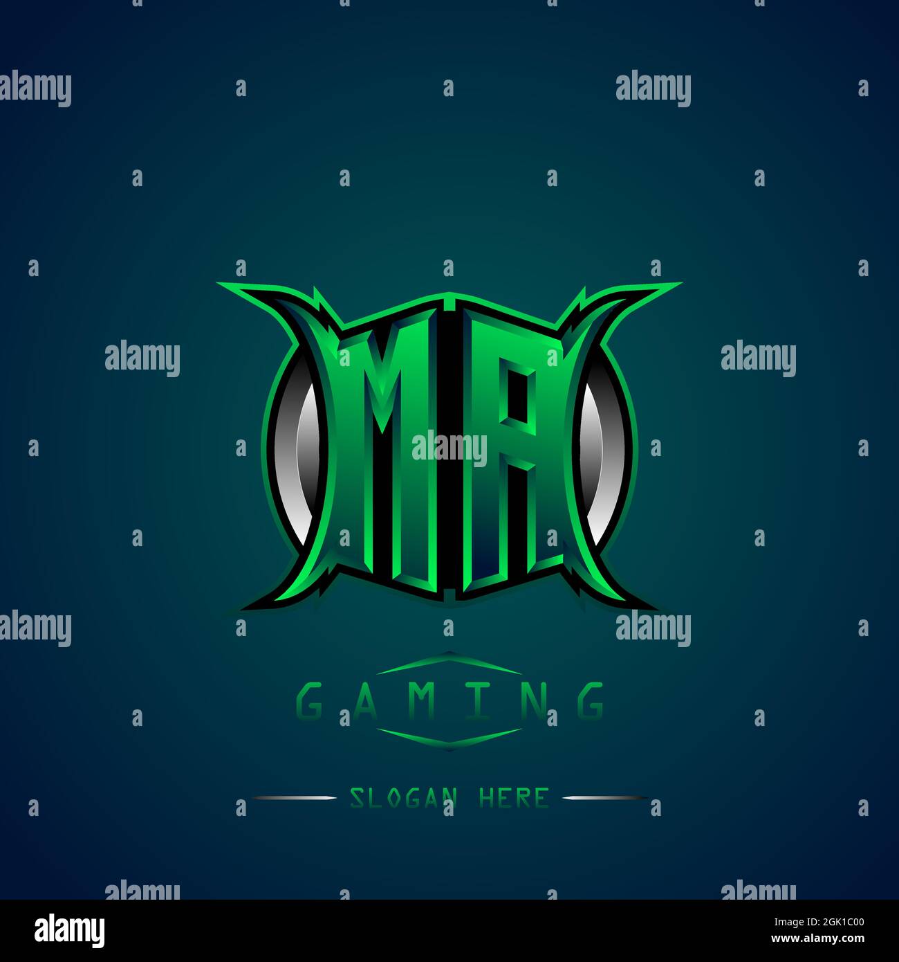 MA Initial Logo Design Cool style, Logo for game, esport, initial ...