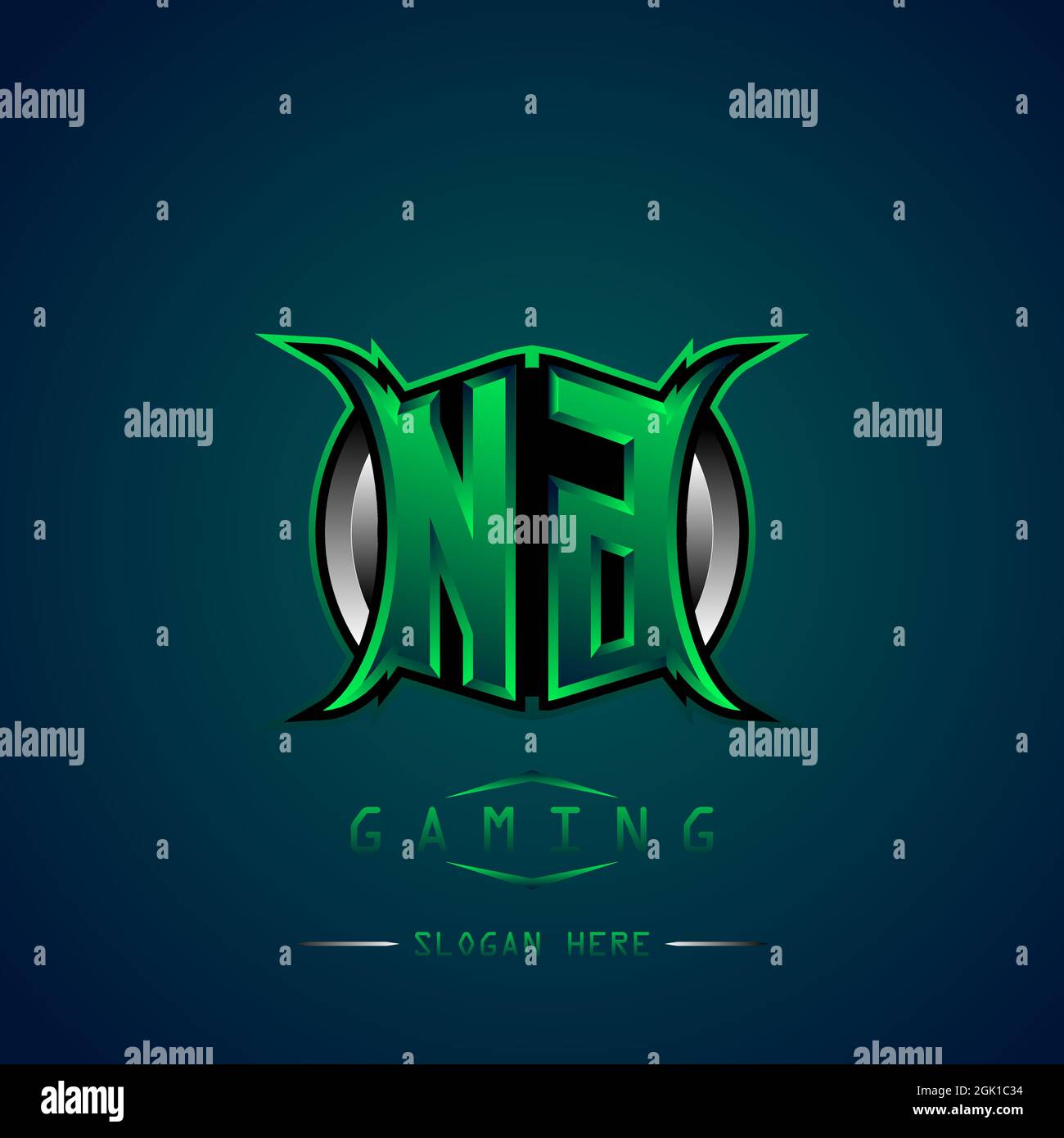 NG Initial Logo Design Cool style, Logo for game, esport, initial ...