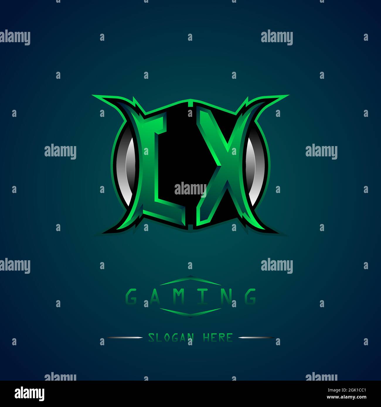 Lx gaming logo hi-res stock photography and images - Alamy