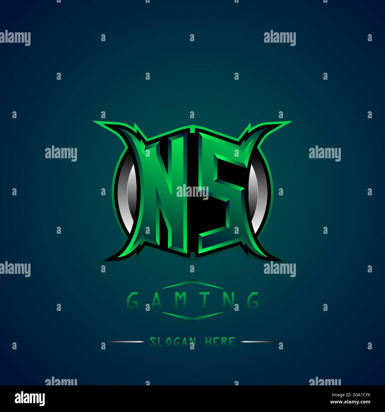NS Initial Logo Design Cool style, Logo for game, esport, initial ...