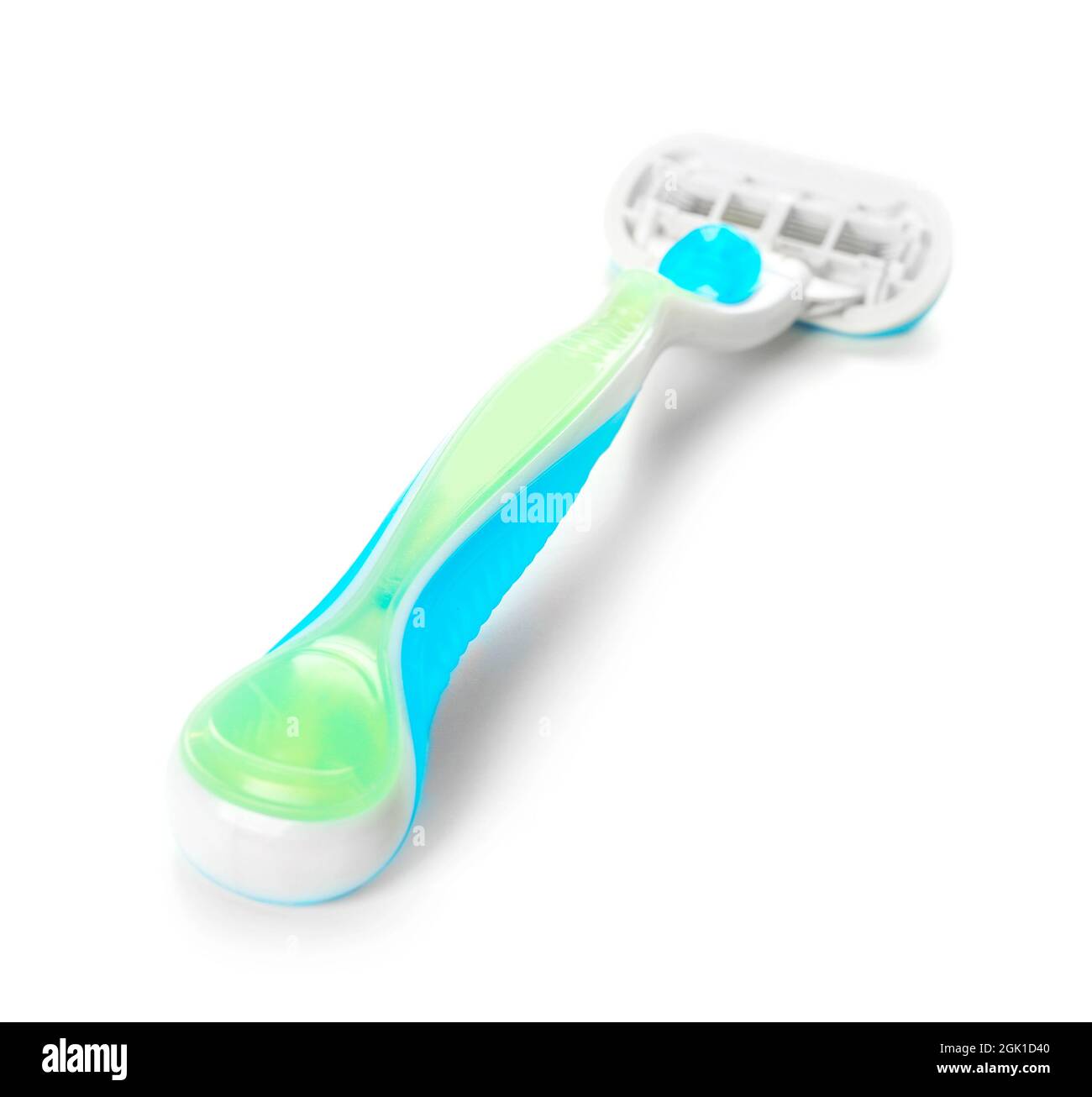 Safety razor on white background Stock Photo - Alamy