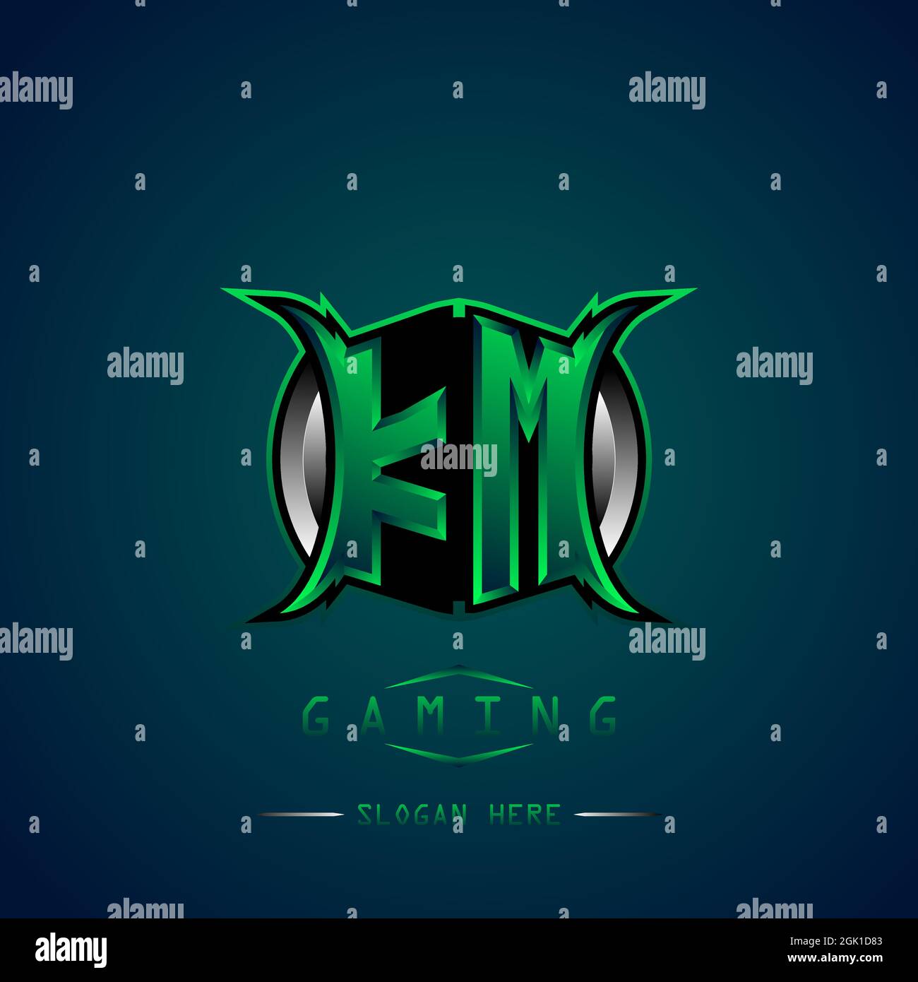 KM Initial Logo Design Cool style, Logo for game, esport, initial ...