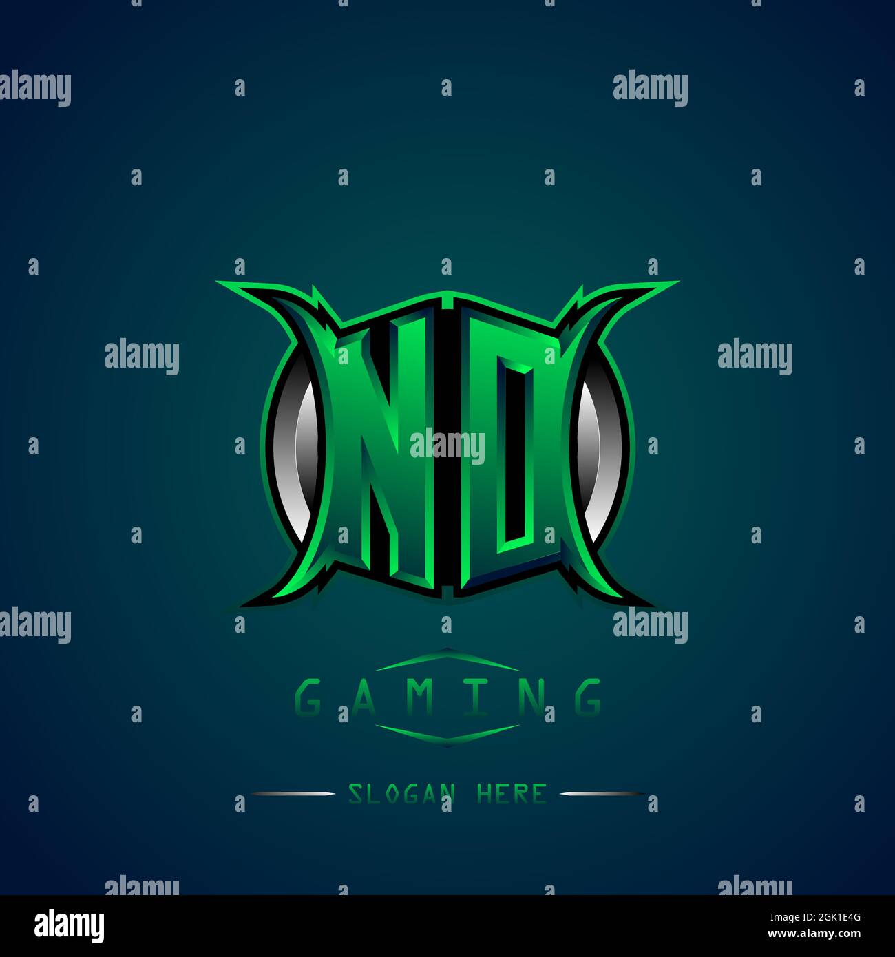 ND, NO Initial Logo Design Cool style, Logo for game, esport, initial ...
